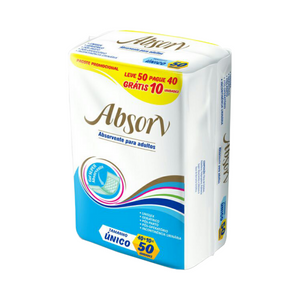 Absorvente Geriátrico Absorv L50/P40 | FraldasMix